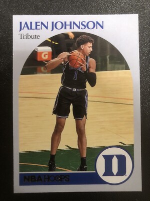 2021 Panini Nba Hoops Tribute JALEN JOHNSON Hawks DUKE Basketball RC🔥🔥 ...