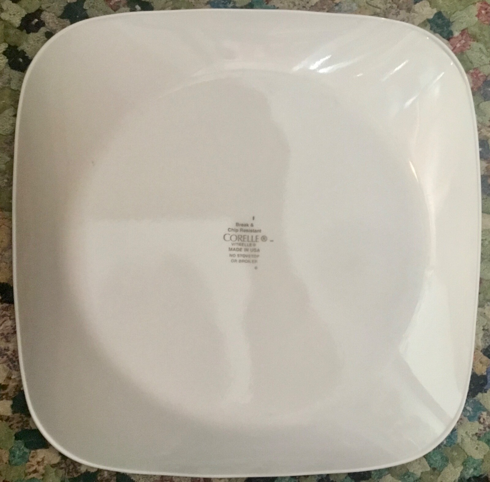 CORELLE BY CORNING 3-9" SQUARE LUNCHEON SALAD PLATES 'WINTER FROST ...