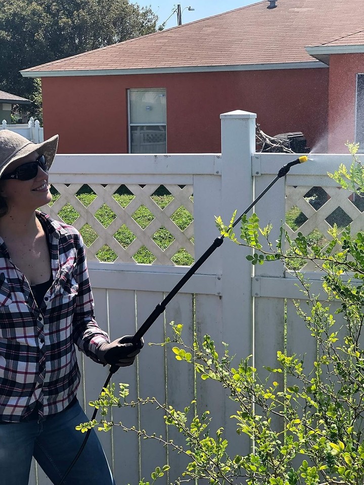 Effortless Pumpless Battery Powered Garden Sprayer with 1.3 Gal ...