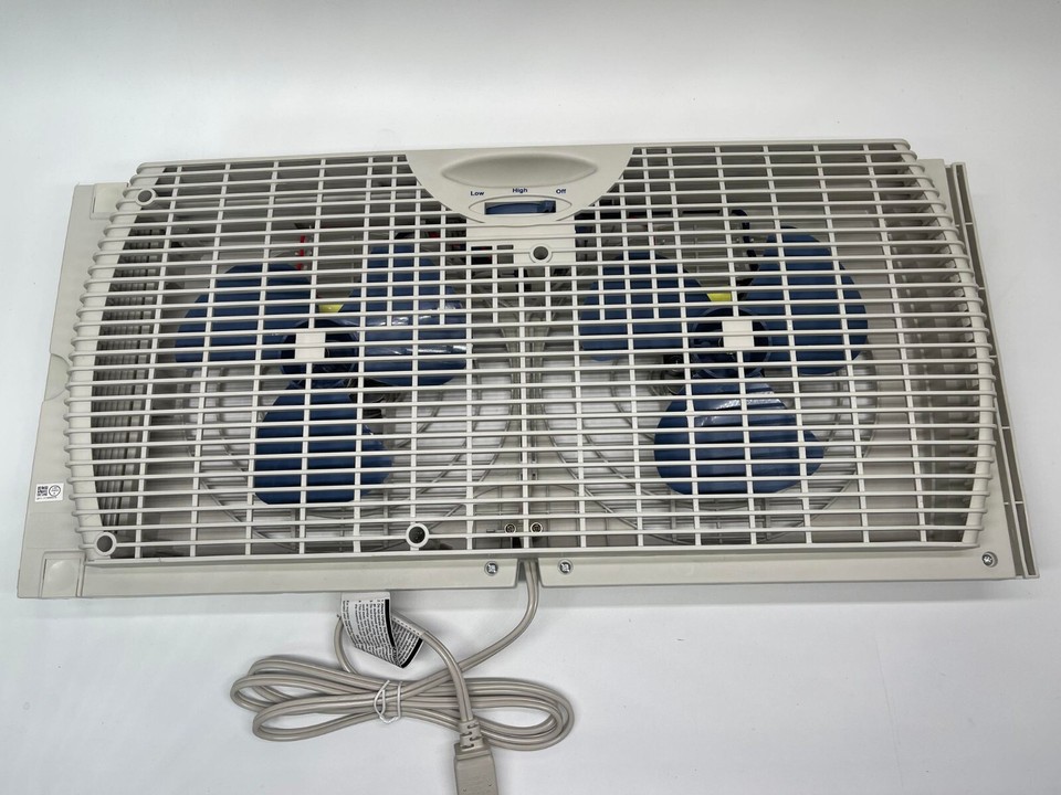 Holmes Window Fan with Twin 7 Inch Reversible Airflow Blades, White ...