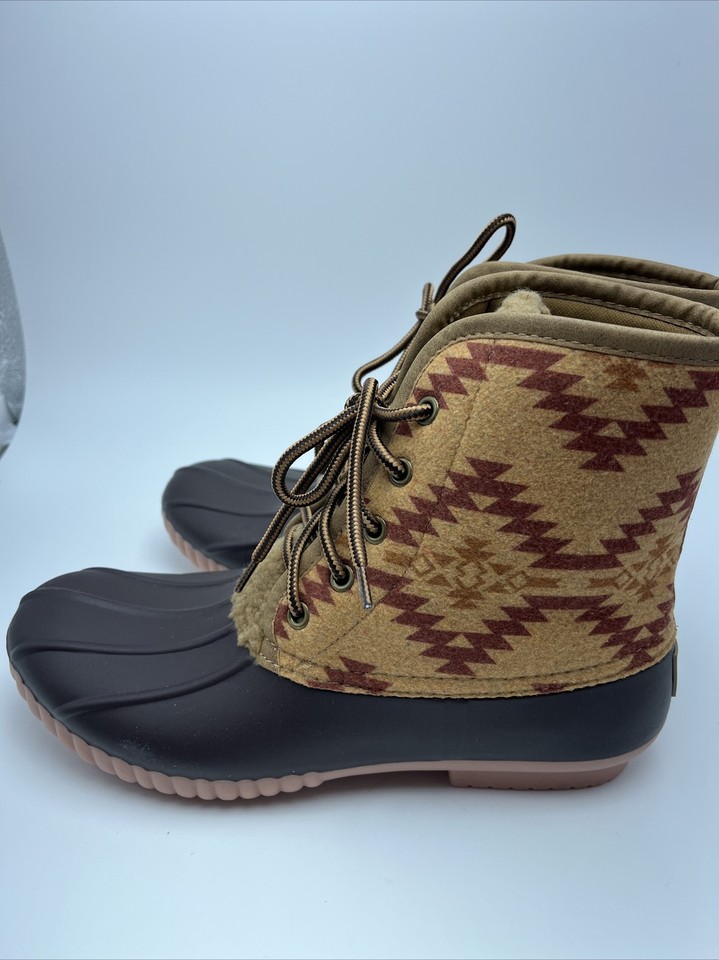 Simply Southern Women's Size 11 Brown Aztec Print Rain Boots NWB | eBay
