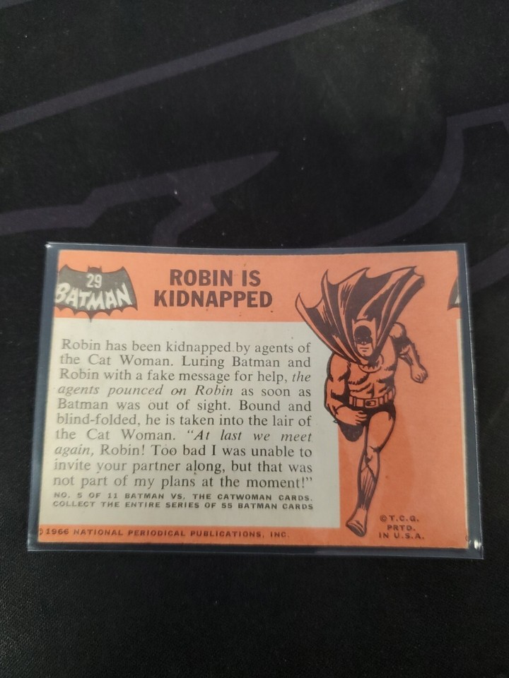 1966 topps batman black bat #29 robin is kidnapped. Vintage. | eBay