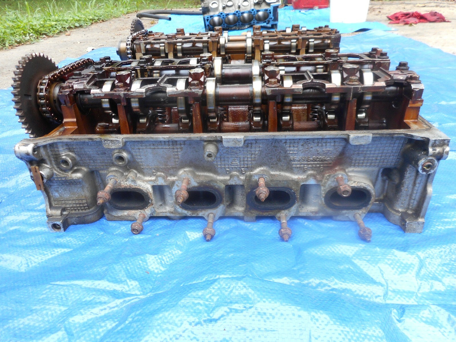 Pair of Ford 4.6 DOHC Aluminum B Heads 96-98 Cobra Lincoln Mark VIII ...