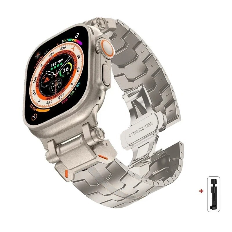 Luxury Titanium Color Band for Apple Watch Series 9 Ultra 2 iWatch 8 SE ...