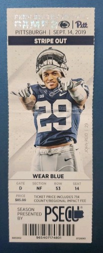 Penn State Nittany Lions Pitt Panthers Football Ticket 9/14 2019 John ...