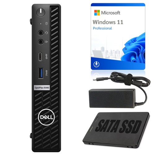 Mini Computer PC DELL OPTIPLEX 5080 Microslim i5-10500T 32GB SSD WIN11 ...