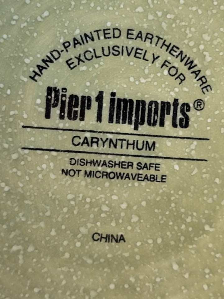 Fall Cookie Jar Pier 1 Hand Painted Earthenware Carynthum 10" Large ...