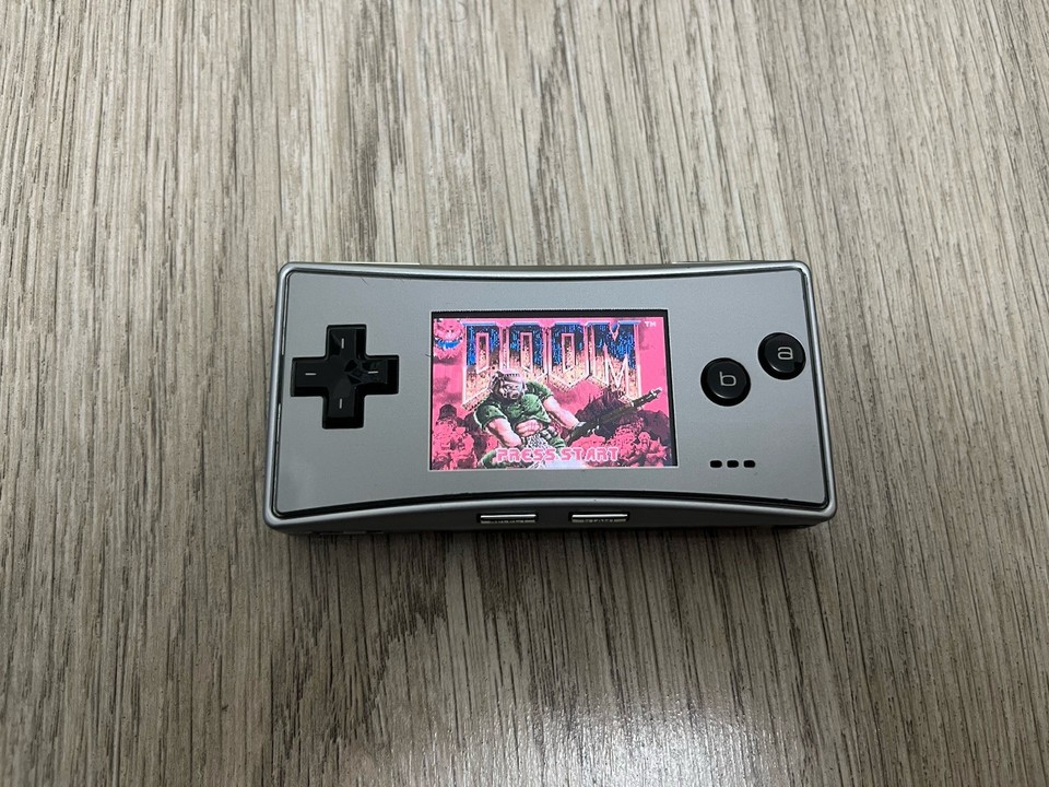 Nintendo Gameboy Micro SILVER + DOOM | eBay UK