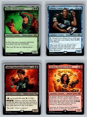 Timmy Johnny Spike Vorthos Magic the Gathering SET 4 MTG Power Gamer ...