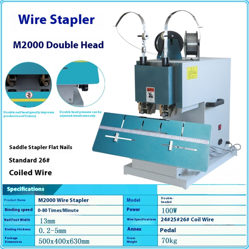 Electric Wire Stapler with Foot Switch Automatic Binding and Folding ...