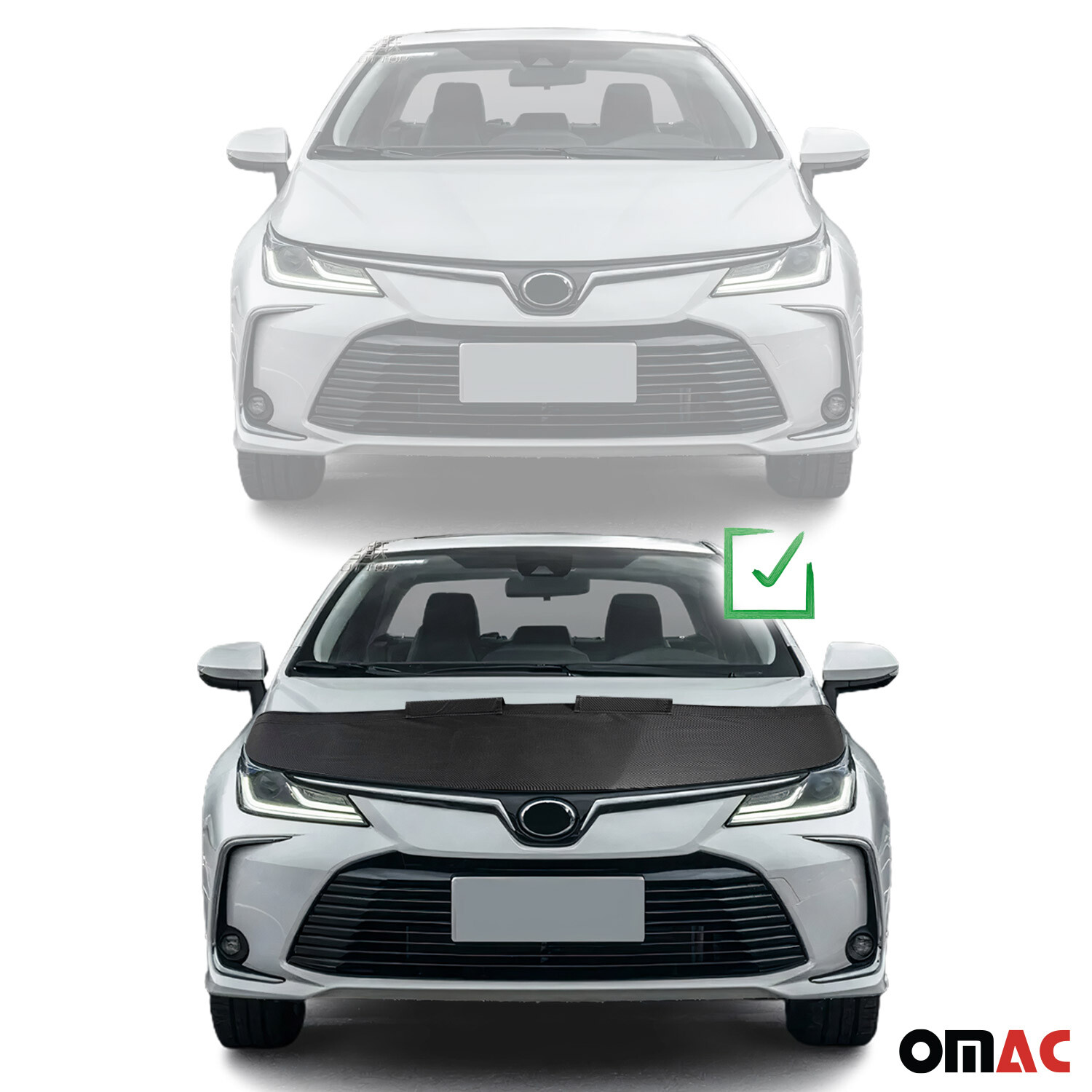 Front Hood Cover Mask Bonnet Bra Protector Half For RAM ProMaster City ...