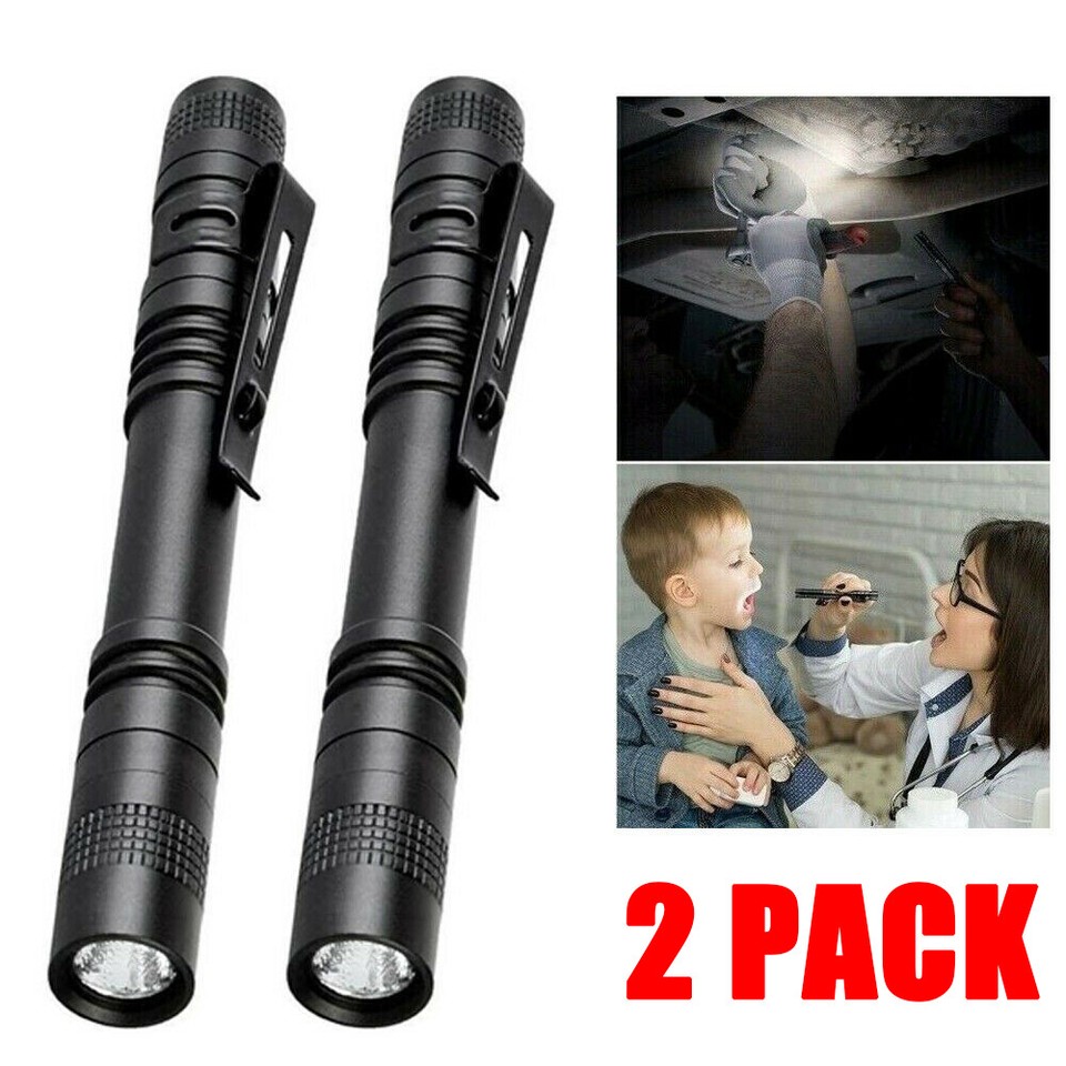 2x 1000000LM Tactical Flashlight Mini Small LED Torch Tiny Super Bright ...