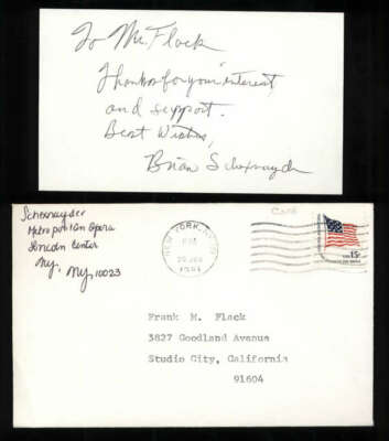 Brian Schexnayder Opera Singer Signed 3" x 5" Index Card | eBay