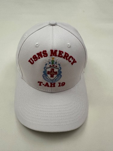NEW The Corps USNS Mercy T-AH 19 MTT Logo White Baseball Cap Hat One ...
