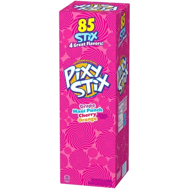 Wonka Pixy Stix Powder, Candy-filled fun straws, Sweet & tart, 0.42 oz ...