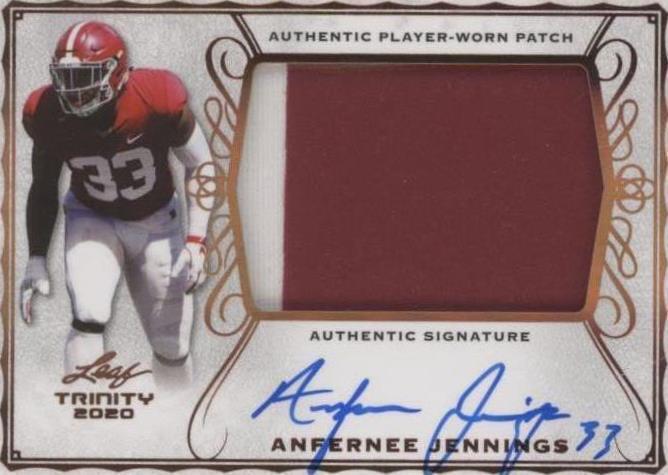 2020 Leaf Trinity - Patch Auto Anfernee Jennings #PA-AJ1 Bronze Foil ...