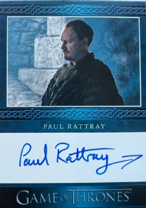 Paul Rattray Blue Border Autograph, Game of Thrones Art & Images | eBay