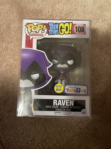 Funko Pop! Teen Titans Go! Raven Glow in The Dark #108 Vinyl Figure ...