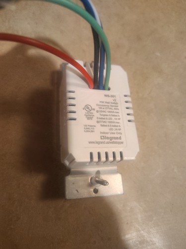 Wattstopper WS-301-W Passive Infrared Occupancy Sensor White 120/277V ...