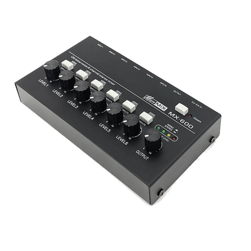 MX600 Ultra Low-Noise 6-Channel Line Mixer Stereo/Single Track ...