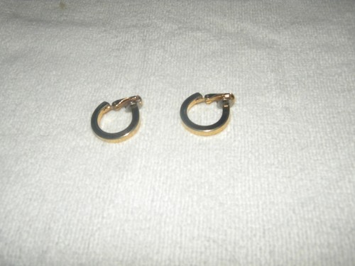 Goldtone Flip Clip On Back Hoops Silvertone Ear Top Piece | eBay