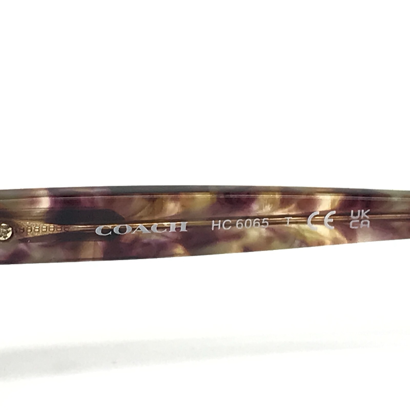 Coach Eyeglasses Frames HC6065 5287 Confetti Light Brown Gold Full Rim ...