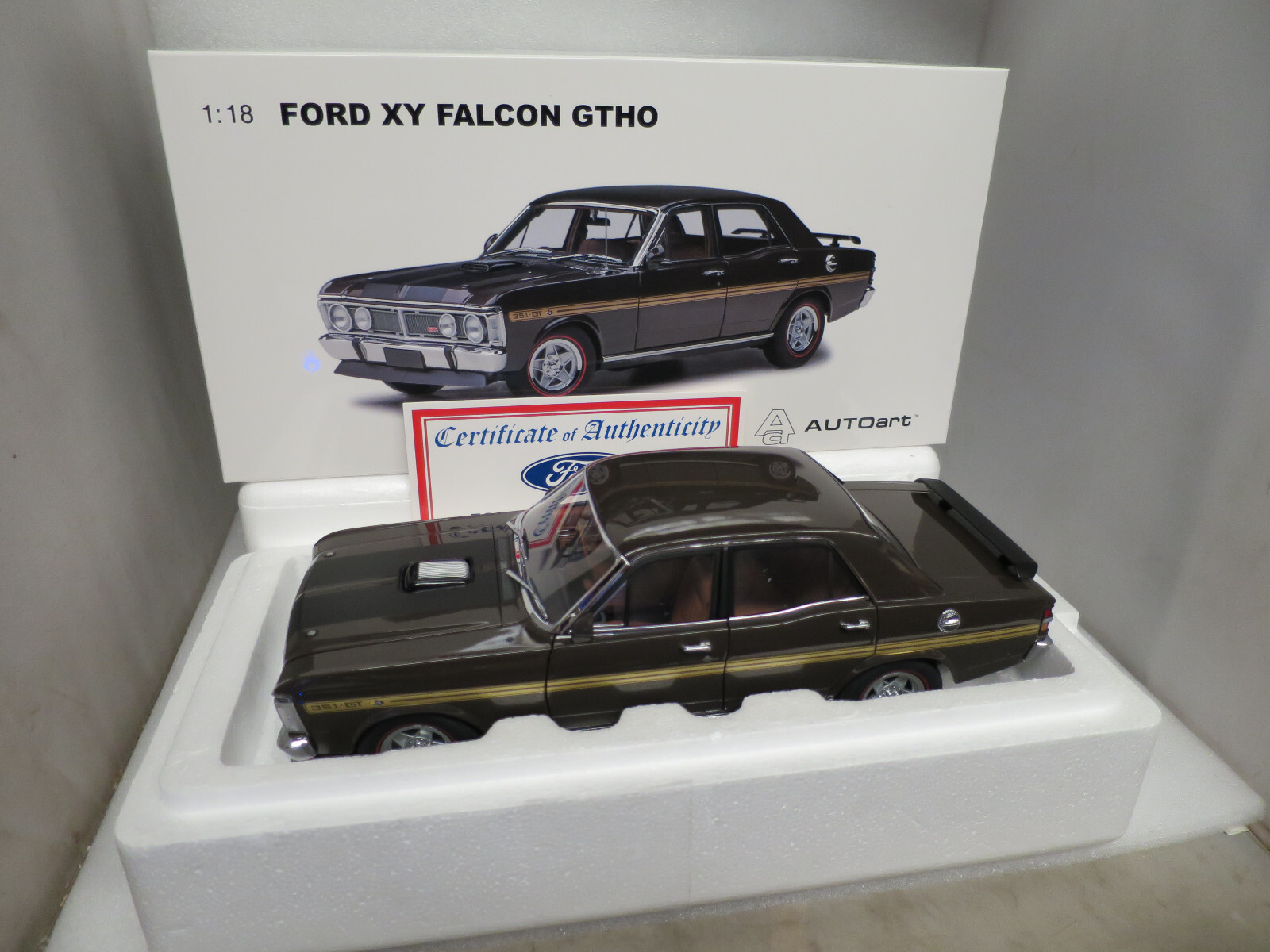 1/18 AUTOart BIANTE FORD XY GTHO FALCON ROYAL UMBER LTD ED OF 780 ...
