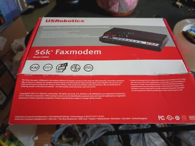 USRobotics 56K External Fax Modem Model 5686E V.92 V.90 ITU New Sealed ...