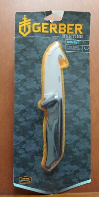NEW Gerber 31-002200 Moment Fixed Blade HUNTER Knife With Gut Hook ...