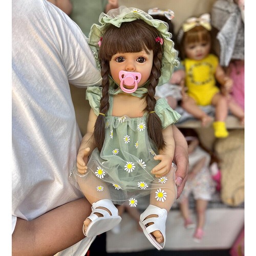 22in Lifelike Reborn Baby Doll Lifelike Newborn Girl Full Vinyl ...
