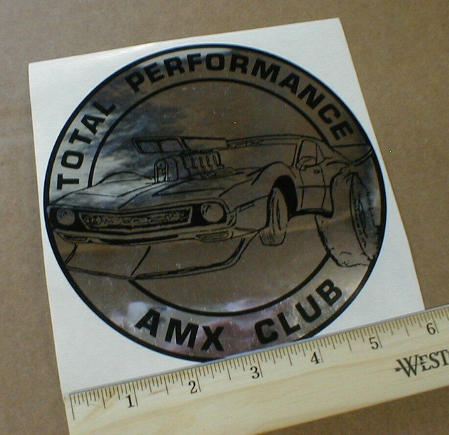 VTG Total High Performance AMC AMX American Motors 1980s Chrome Sticker ...