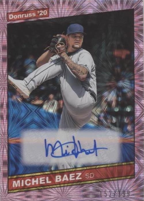 2020 Panini Donruss - Retro 1986 Signatures Michel Baez #86S-MB Pink ...