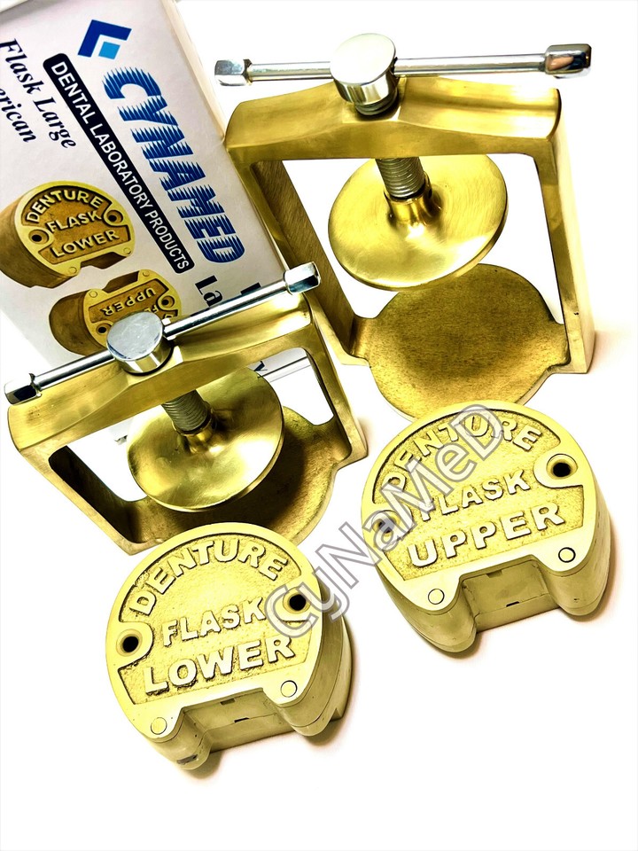 Dental Lab Flask | Bronze Denture Flask Press Compress | Upper Lower ...