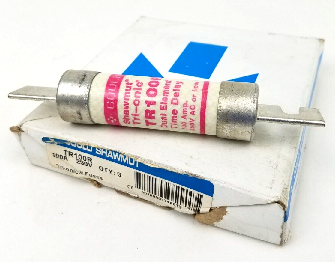 Lot of 4 TR100R Gould Shawmut 100 Amp Fuse Class RK5 *Next Day Option ...