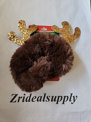 Merry Bite Christmas Hair Scrunchie Browm | eBay