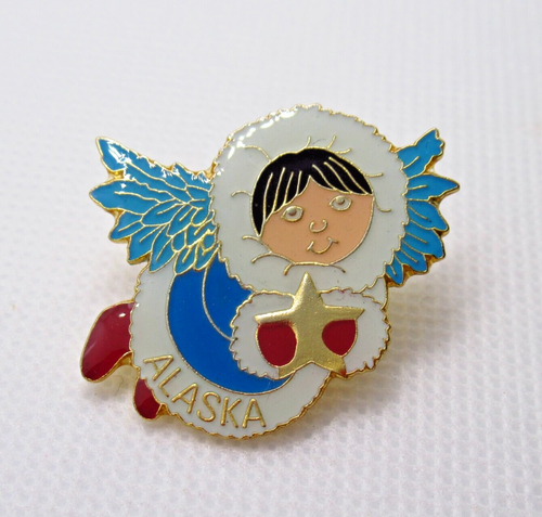 Alaska Angel - Eskimo - Gold Tone Star - Wings - Guardian - Vintage ...