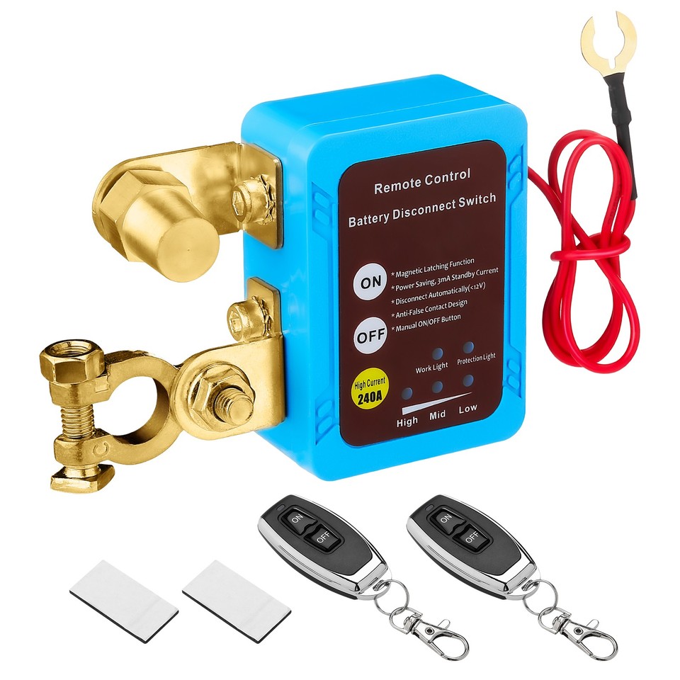 Remote Car Battery Disconnect Relay Master Kill Cut-off Switch Wireless ...
