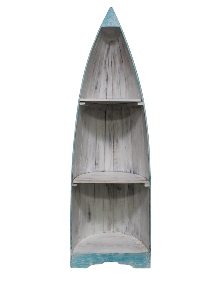 5 Ft Nautical BOAT BOOKSHELF Wine holder Corner Shelf Sailboat Sail ...