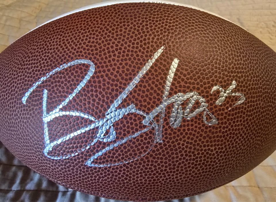 Bob Stoops Autographed 2003 Bob Stoops Champions Foundation Football w ...