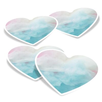 4x Heart Vinyl Stickers Cotton Candy Floss Sweets Treat #50614 | eBay UK