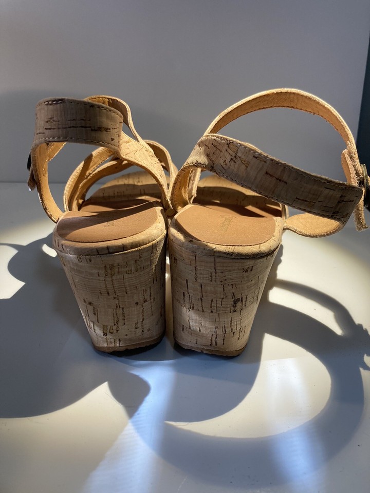 Baretraps Sandals 11 M Wedge Cork Bindi Platform Straps Y2K Natural ...
