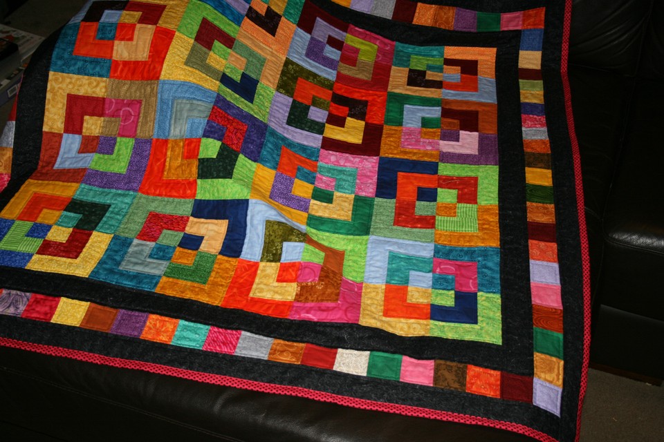 CORNER BLOCK - 67" x 58" - Quilt-Addicts Precut Quilt Kit Double size ...