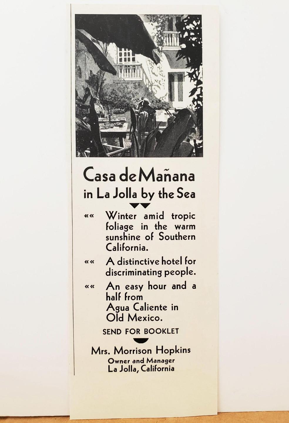 1930 Casa de Manana Hotel La Jolla California Mrs. Morrison ...