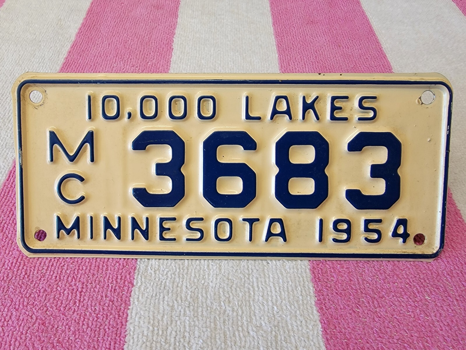 1954 Minnesota Motorcycle License Plate. | eBay