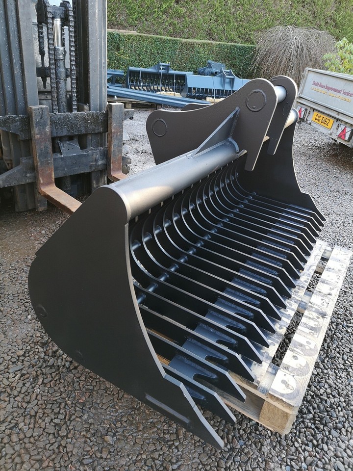 6ft 13 14 Ton Excavator Lawn Rake Riddle Bucket Hardox Tips | eBay UK