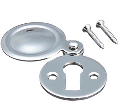 Keyhole Swing Cover Chrome Plain Escutcheon Key Covered Plate Door Lock ...