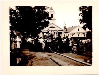 Crowd in Upton Massachusetts Holy Angels Church GAR Hall 1940s Trimmed ...