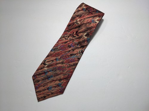 Vintage Roderick St John's Neck Tie Handmade in USA All Silk Feathers ...