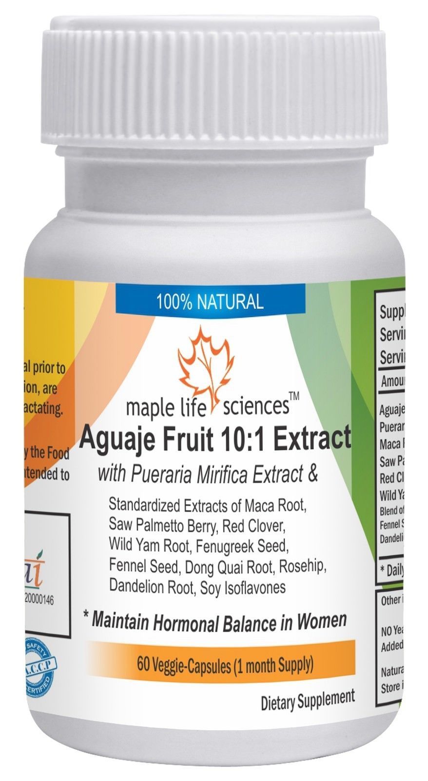 Aguaje Extract Pueraria Mirifica Maca Saw Palmetto Red Clover Wild Yam ...