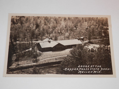 MELLEN WISCONSIN - OLD REAL-PHOTO POSTCARD - ASHLAND COUNTY - LODGE ...